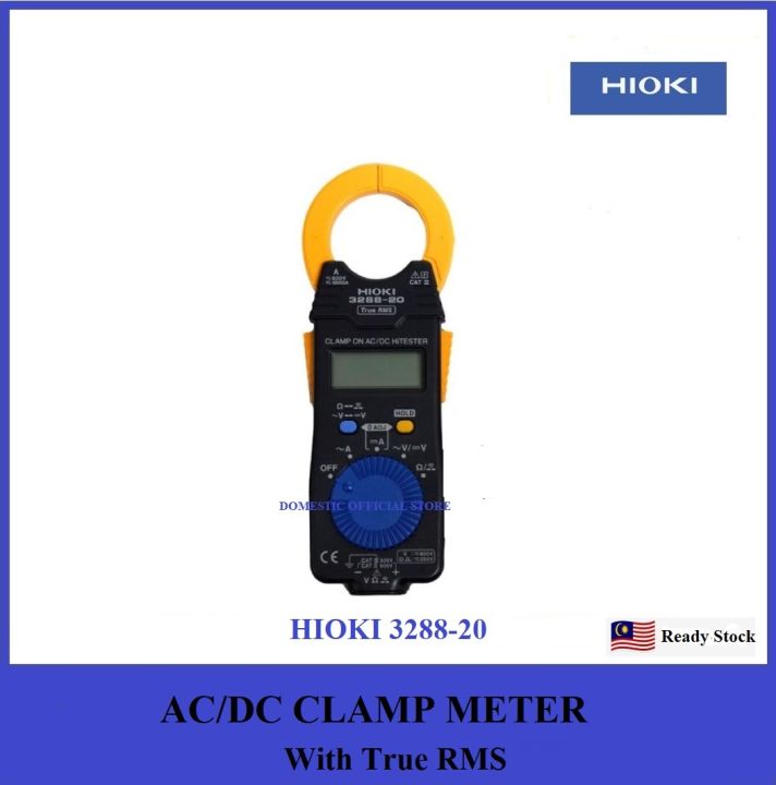 Hioki 3288-20 AC/DC Clamp Meter On Hitester, 100.0A/1000 A with TRUE ...