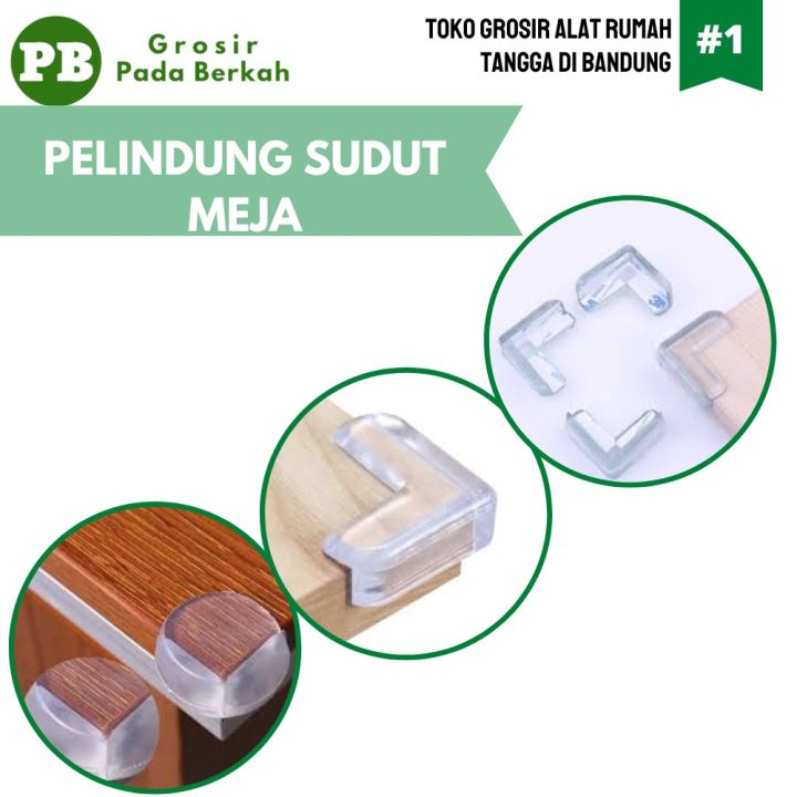Karet Sudut Siku Silikon Bantalan Pelindung Benturan Meja Mebel Kaca ...
