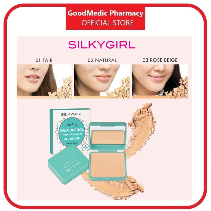 Silky Girl Pure Fresh Oil Control All-In-One Pressed Powder 9g | Lazada
