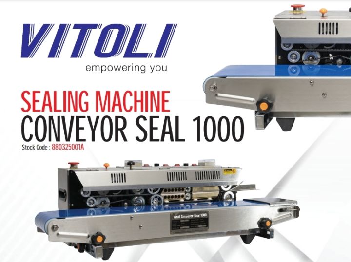 (NEW) Vitoli Sealing Machine Conveyor Seal 1000 (Vertical Stand / Lower ...