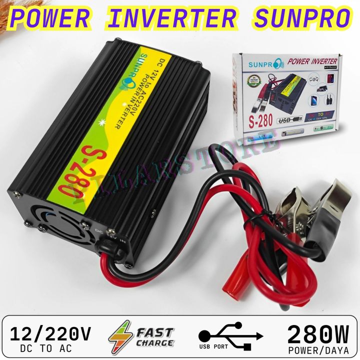 Power Inverter Mobil DC to AC Sunpro S-280/280Watt | Lazada Indonesia