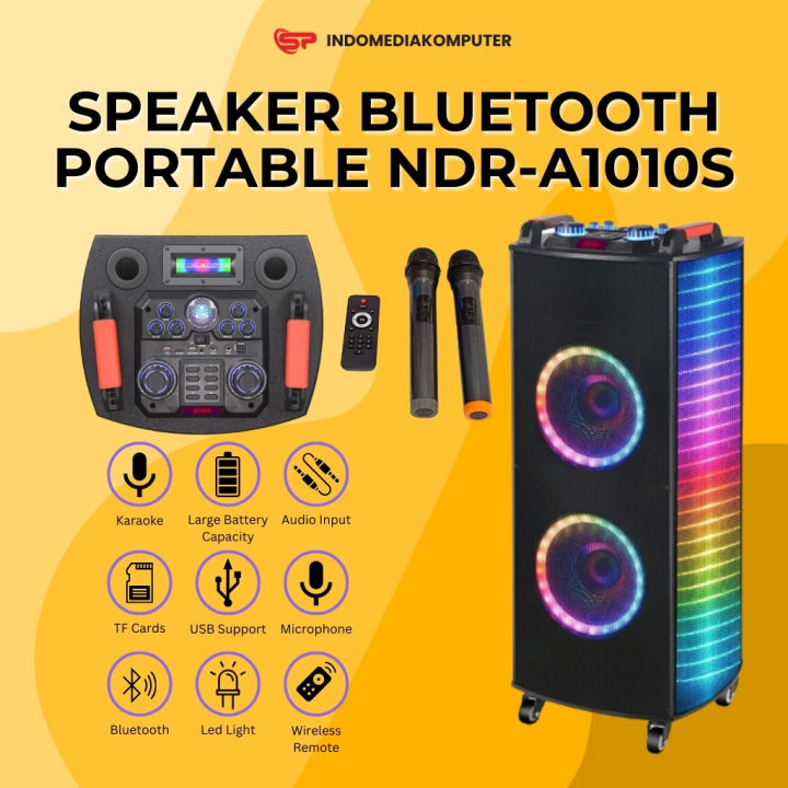 SPEAKER BLUETOOTH PORTABLE NDR-A1010S | Lazada Indonesia