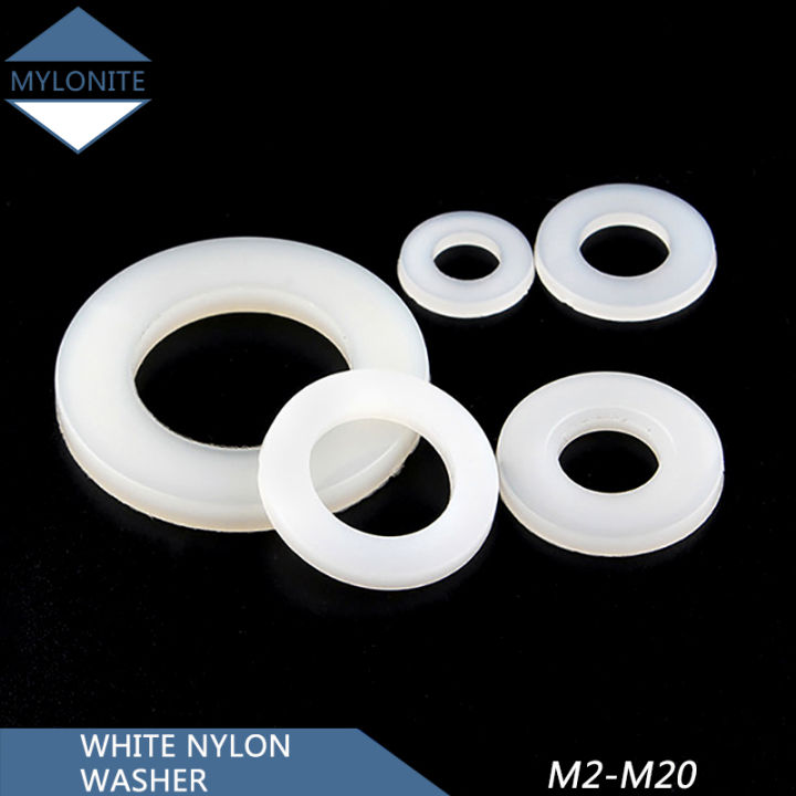 Hard Plastic Material White Nylon Washer Flat Gasket M2 M2.5 M3 M4 M5 ...