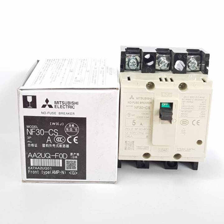 Mitsubishi เบรกเกอร์ MCCB ชนิด 3P 5A | Lazada.co.th