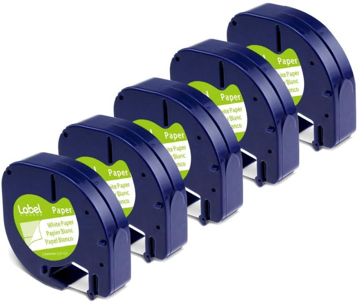 Label Kingdom Label Tape Replacement for DYMO LetraTag White Paper ...