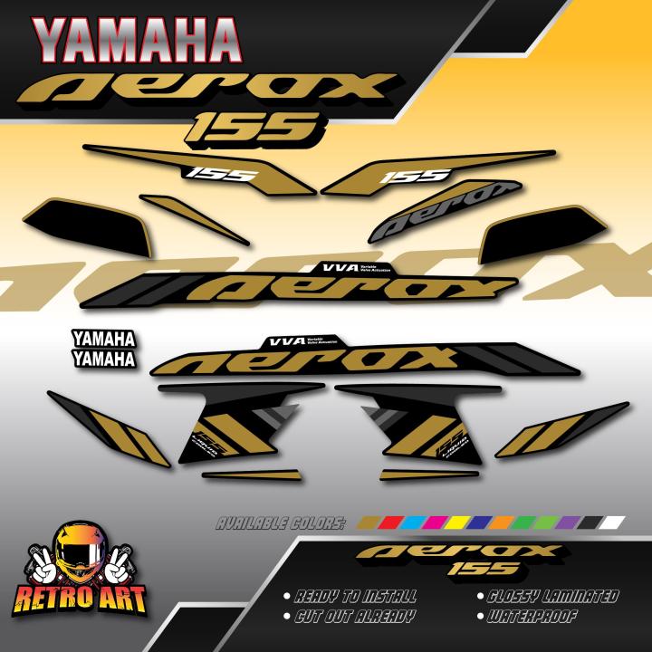 YAMAHA AEROX V2 STOCK DECALS 2024 | Lazada PH