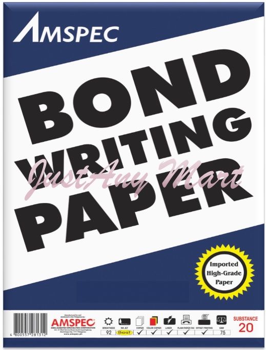 AMSPEC Bond Writing Paper (Long) | Lazada PH