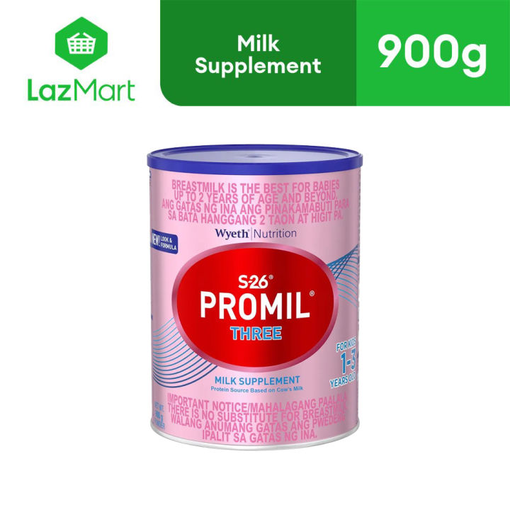 S-26 PROMIL THREE Milk Supplement for Kids 1-3 Years Old Can 900g ...