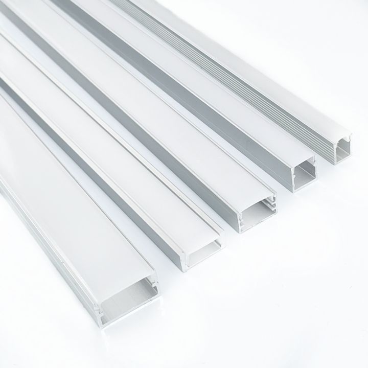 2-Pack 50CM LED Strip Aluminium Profile 5-17.5mm Wide Tape Light ...