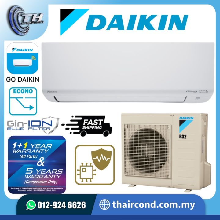 Daikin R32 WiFi inverter ftkf 1.0hp 1.5hp 2.0hp 2.5hp air conditioner. | Lazada Singapore