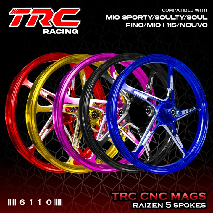 TRC CNC RAIZEN 5 SPOKES MAGS (1.4 x 1.4 x 17) MIO SPORTY/SOULTY/SOUL ...