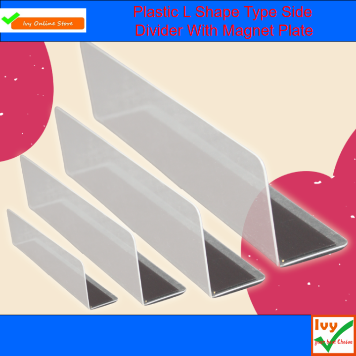 Gondola Rack Plastic L Shape Type Side Divider With Magnet Plate | Lazada