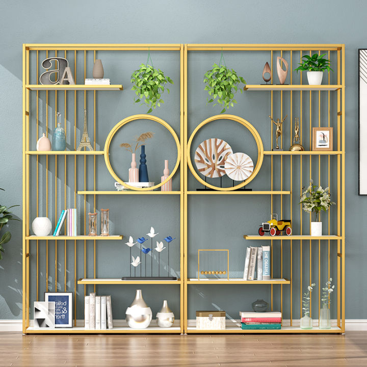 Office partition screen baffle luxury multi-layer display shelf wrought ...