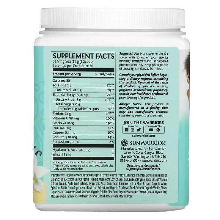 Direct mail Sunwarrior Collagen Building protein peptide powder ...