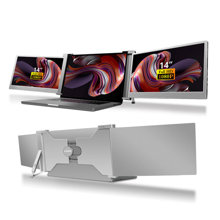 [Wondering] S19 14 inch Triple Portable Monitor Laptop Extended Screen ...