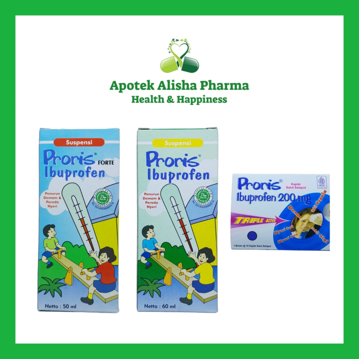 Proris Sirup Hijau / Proris Forte Sirup Biru 60ml - Proris Ibuprofen ...