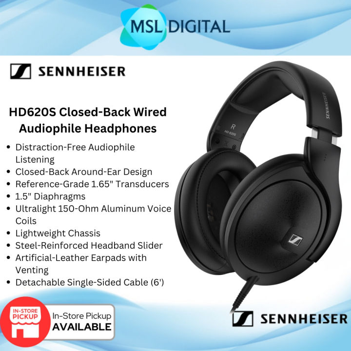 Sennheiser HD 620S Closed-Back Wired Audiophile Headphones | Lazada
