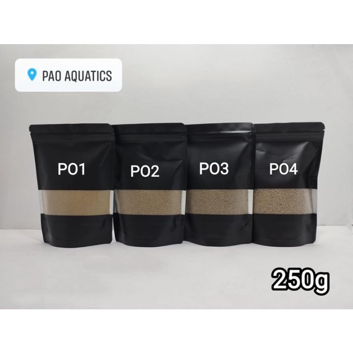 po1 and po2 and po3 and po4 tateh vannamei 250grams (sinking pellet) fish food | Lazada PH