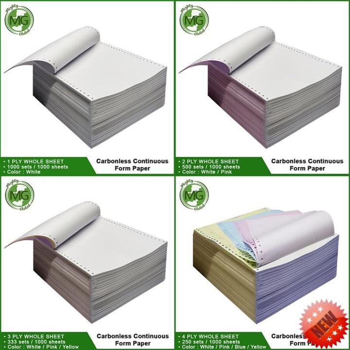 Carbonless Continuous Paper for Dot Matrix Printer 1 Ply 2 Ply 3 Ply 4 ...