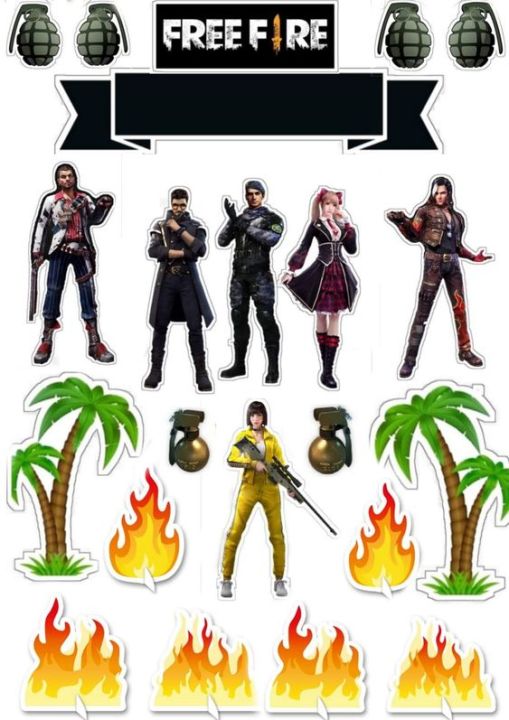 Topper cake free fire custom nama | Lazada Indonesia