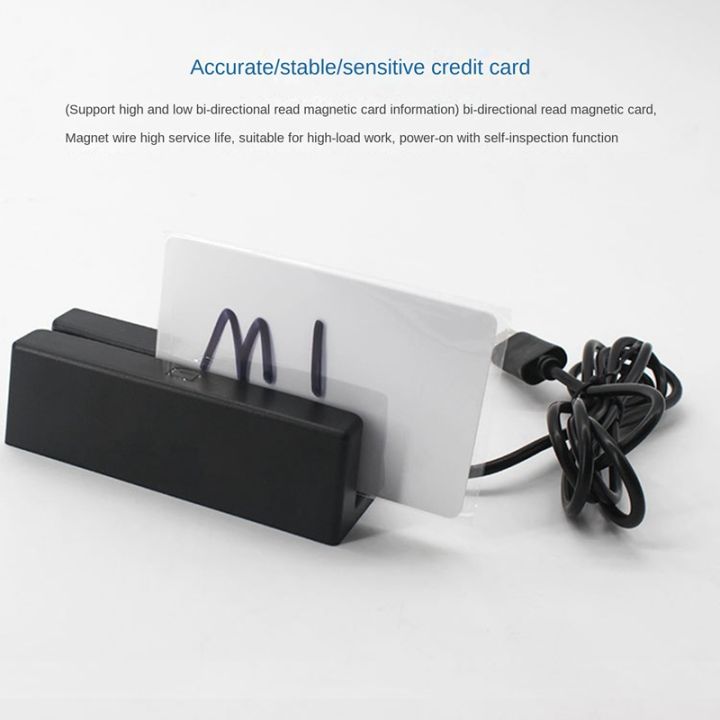 MSR90 USB Magnetic Strip Card Reading Machine Card Reader Stripe 3 ...