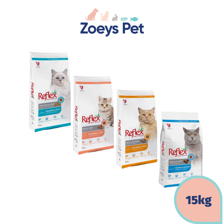 Reflex Cat (White Pack) 15kg Adult/ Kitten Dry Cat Food (Chicken ...