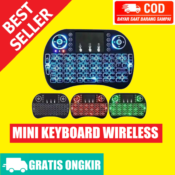 Mini Keyboard Wireless Backlight Color Portable with Mouse | Lazada ...