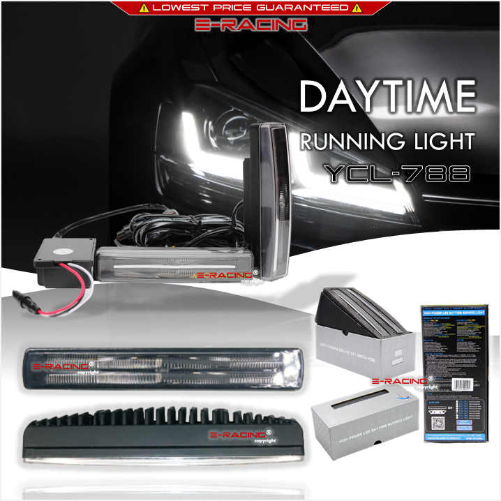 Universal DayLight Guiding Daytime Running Light DRL LED YCL788 - White ...