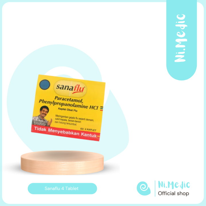 SANAFLU 4 KAPLET | Nimedic | Obat meredakan gejala flu | Obat sakit ...