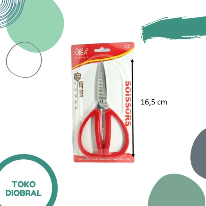 Gunting Serbaguna Scissors ATK Merah 16cm / 19cm | Lazada Indonesia