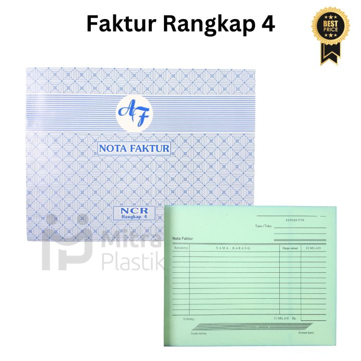 Buku Nota Faktur 4 Ply NCR Faktur Rangkap 4 AF | Lazada Indonesia