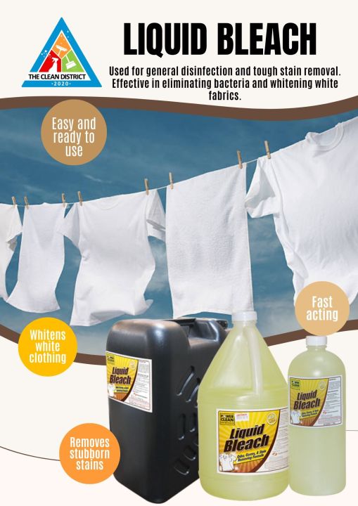 POWER CLEAN LIQUID BLEACH (THE CLEAN DISTRICT) | Lazada PH