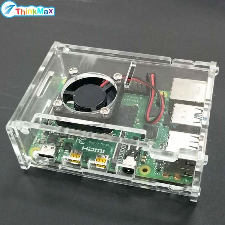 Acrylic Case Transparent Box Shell + CPU Fan for Raspberry Pi 4 Model B | Lazada PH