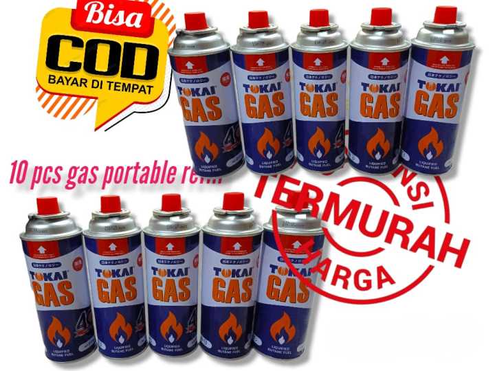 10pcs - gas portable - untuk kompor portable - gas kaleng - gas kaleng ...
