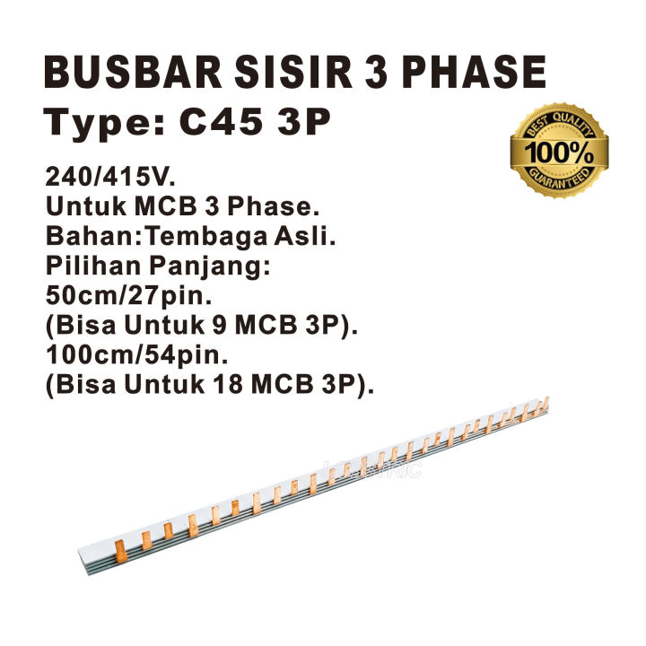 BUSBAR SISIR 3P MCB 3PHASE REL SISIR JUMPER | Lazada Indonesia