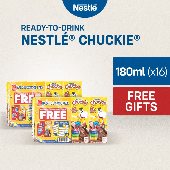 Chuckie Chocolate Flavoured Milk 180ml - Pack of 14 Get 2 FREE Chuckie ...