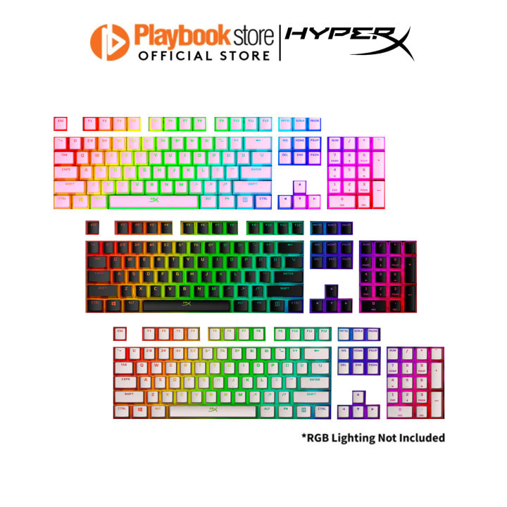 HyperX Pudding Keycaps Full Set 104 Key Set US-Layout Durable Double ...