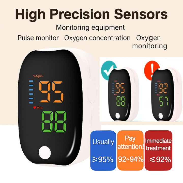 🔥Hot Slae🔥Finger Clip Oximeter Home Monitor Finger Clip Pulse Oximeter ...