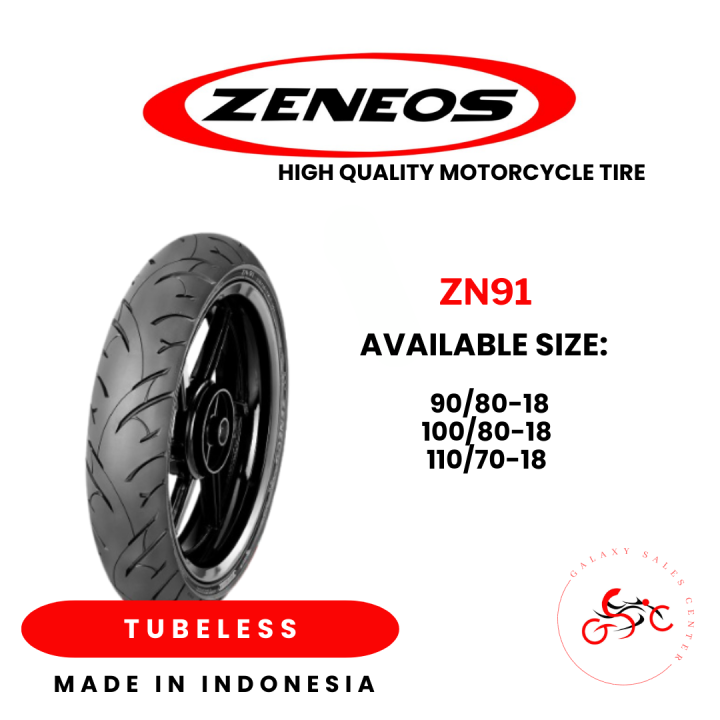ZENEOS ZN91 MOTORCYCLE TIRE TUBELESS BY 18 MADE IN INDONESIA | Lazada PH
