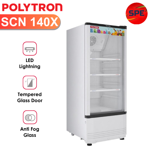 SHOWCASE POLYTRON 1 PINTU KAPASITAS 180 LITER SCN 140X / SCN140X ...