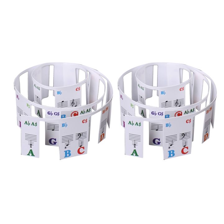 (KSRQ) Piano Keyboard Stickers Grand/Electric Piano Keys Stave Notation ...