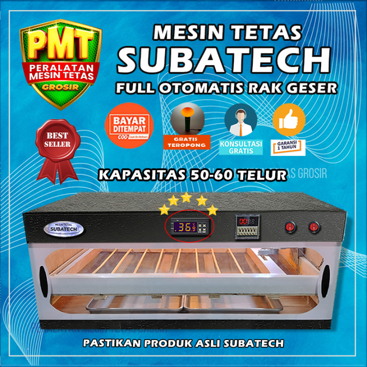 SUBATECH RG 50 Mesin Penetas Telur Ayam Full Otomatis Mesin Tetes Telur ...