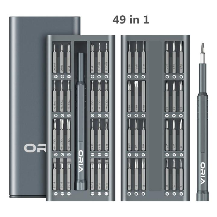 ORIA Precision Screw Driver Set 49 in 1 Long Screwdriver Bits Magnetic ...