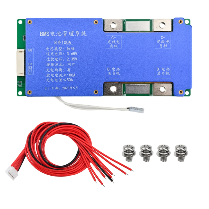 BMS 4S 8S 12V 24V 100A LiFePO4 Battery Balance Charge Board Equalizer ...
