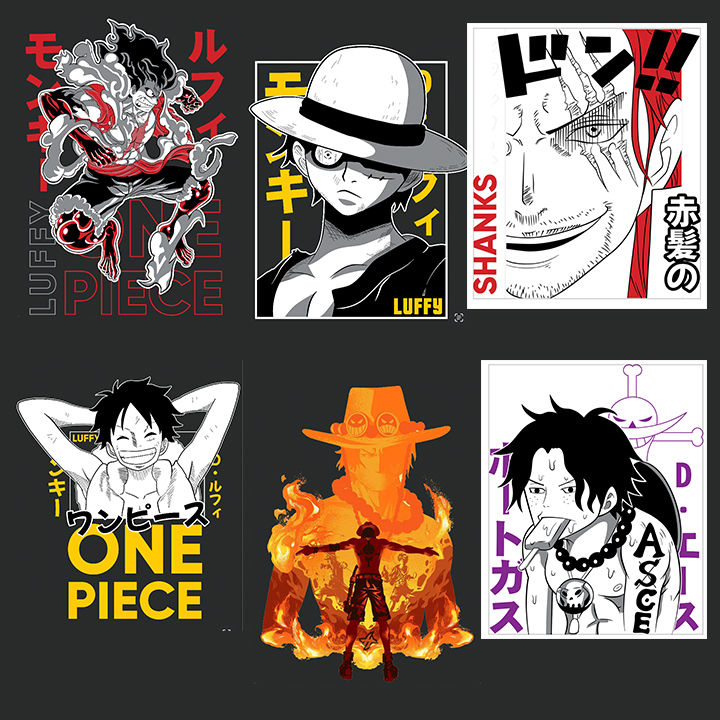 IRON ON - ANIME - ONE PIECE Design v3 A4 size Ready to Press to any ...