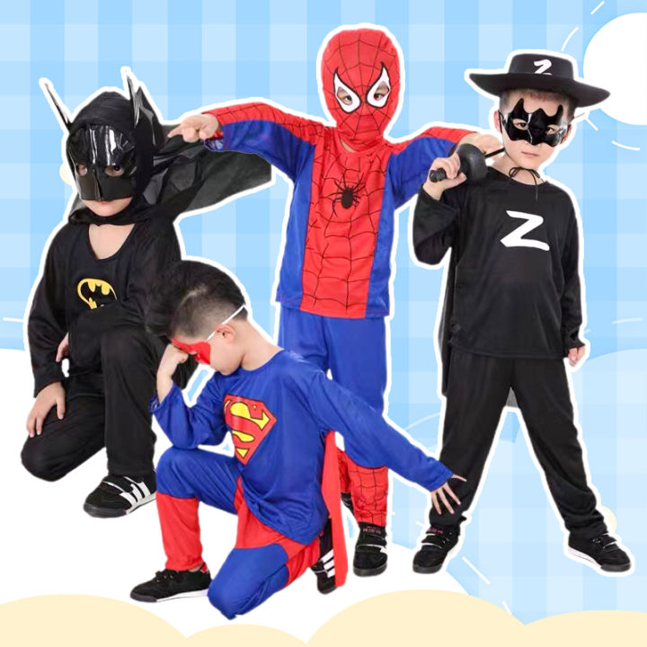 S/M/L Kids Superhero costume Cartoon Character Costumes Halloween ...