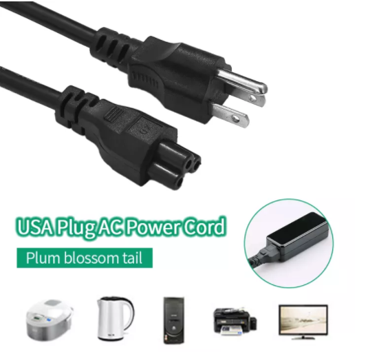 3 Prong Laptop Power Cord AC 1.5 Meter Power Cord 1.5 Meter HD AC Power ...