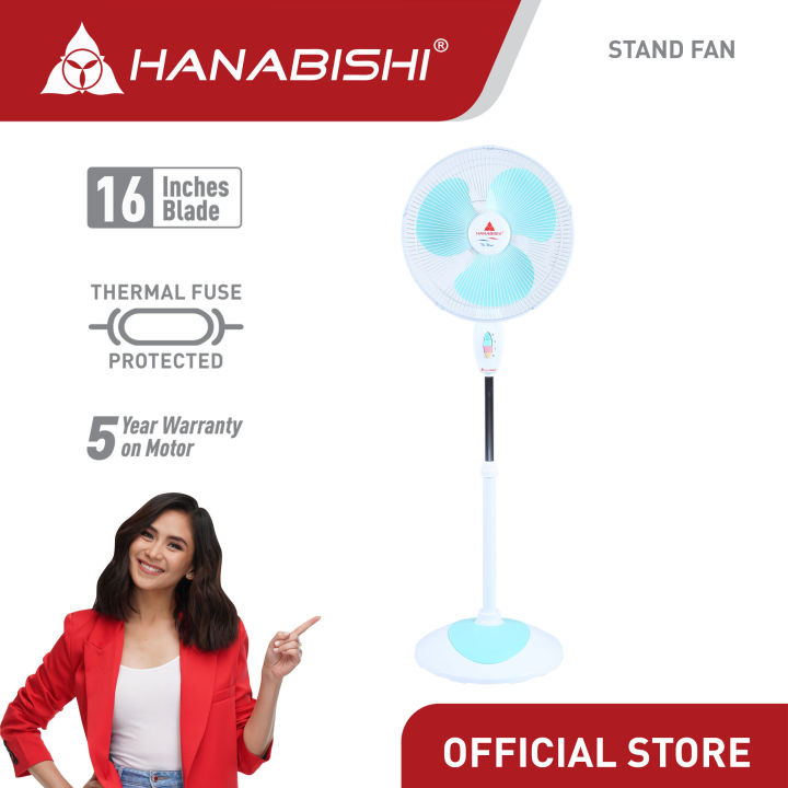 Hanabishi Stand Fan The Wind 16SF 16" Blade| Standing Electric fan ...