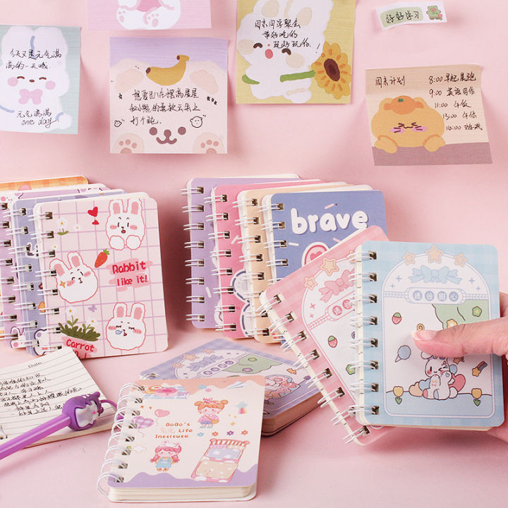 A7 coil cartoon notebook mini portable portable pocket word notepad ...