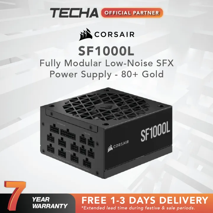 Corsair SF1000L | 1000W | ATX 3.0 & PCIe 5.0 Compliant | 80+ Gold ...